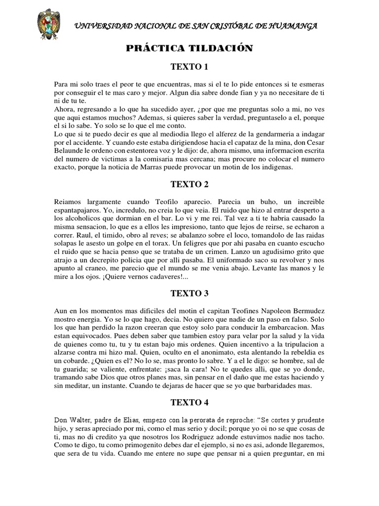 Mód. Práctica Tildación | PDF