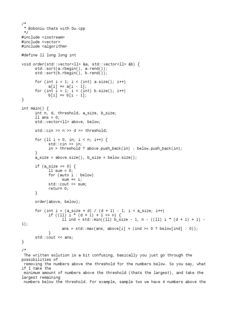 Algorithm to Determine the Maximum Sum of Numbers Above and Below a ...