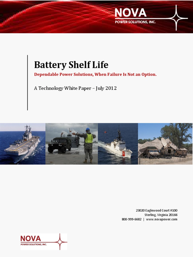 White Paper Battery Shelf Life PDF | Download Free PDF | Rechargeable ...