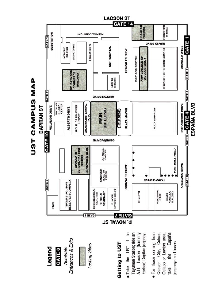 UST Campus Map PDF