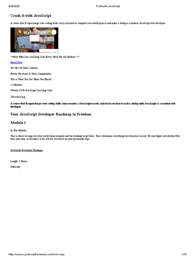 Profit With JavaScript | PDF | Web Application | Java Script