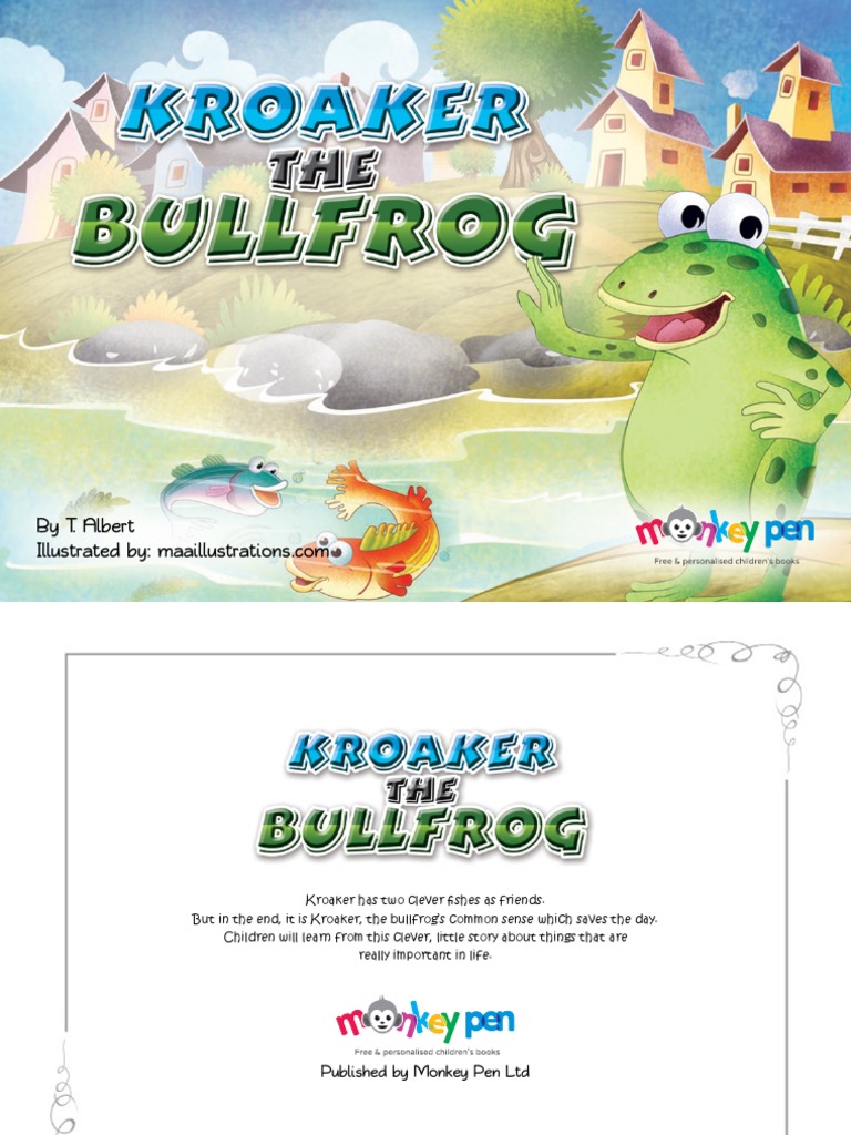 015 KROAKER THE BULLFROG Free Childrens Book by Monkey Pen | PDF