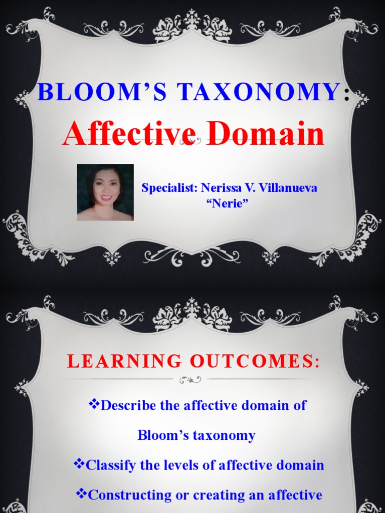 Bloom'S Taxonomy: Affective Domain | PDF | Value (Ethics) | Affect ...