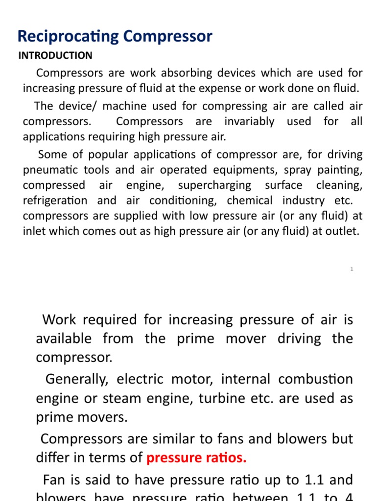 Reciprocating Compressor | PDF | Engines | Piston