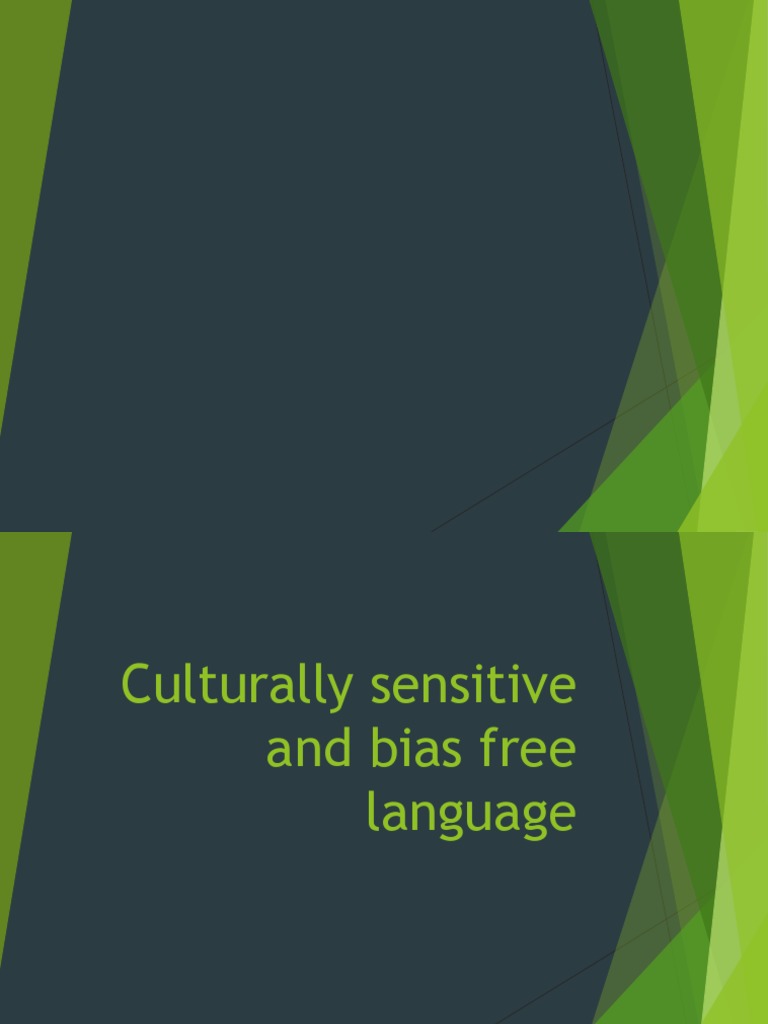 Culturally Sensitive and Bias Free Language | PDF | Disability | Race ...