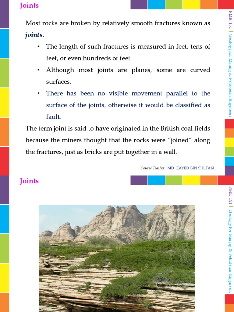 Lec # 18 (Joints, Unconformities) PDF | PDF | Geology | Earth Sciences