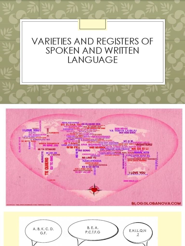 Continuation of Lesson 2 VARIETIES AND REGISTERS OF SPOKEN AND WRITTEN ...