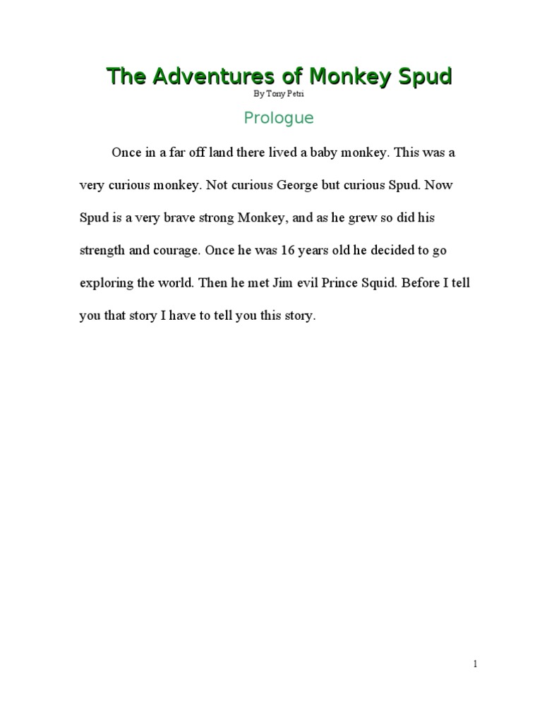 The Adventures of Monkey Spud | PDF | Leisure