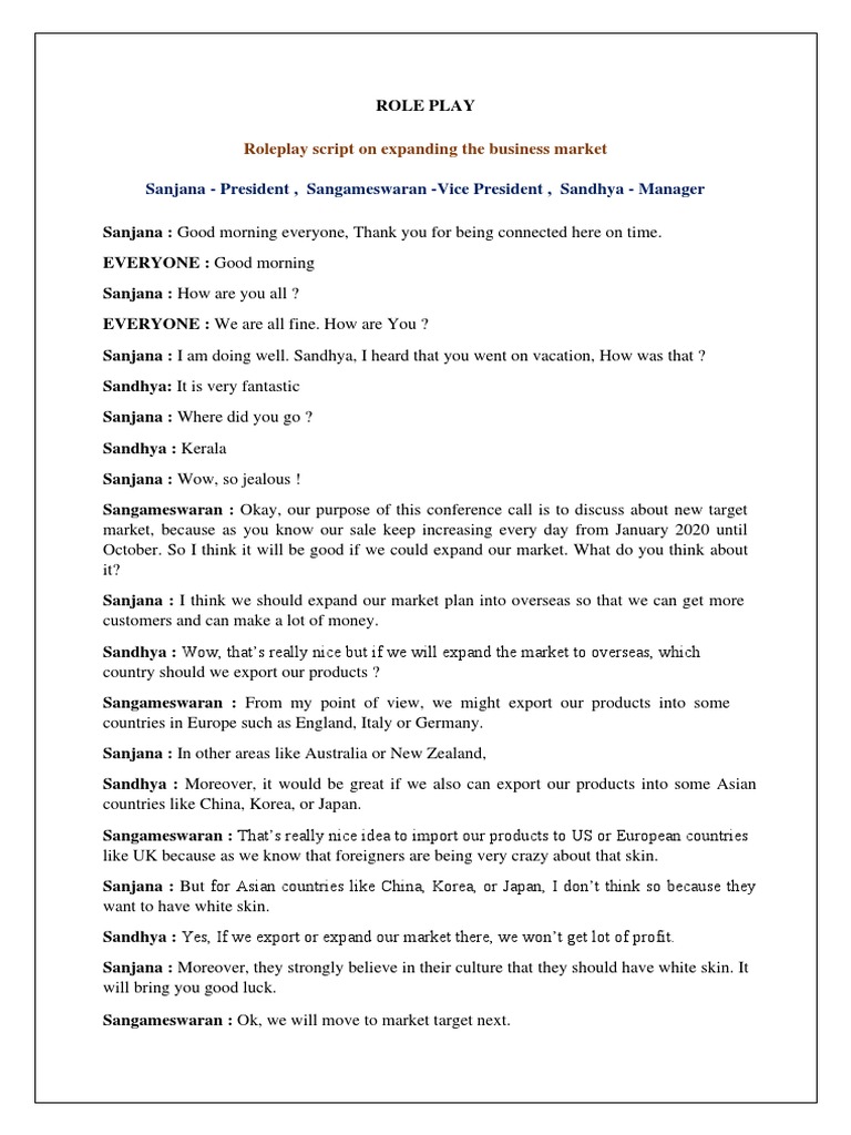 Leadership Development Role Play | PDF | Luxury Goods | Media Manipulation