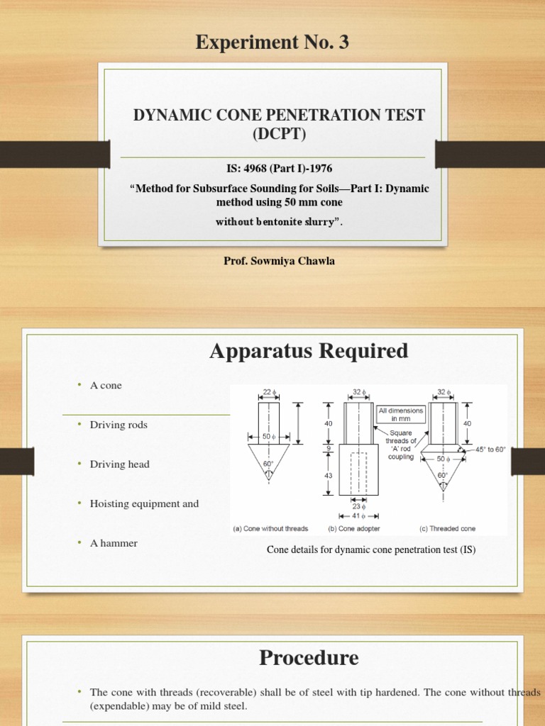 Dynamic Cone Penetration Test Guide | PDF | Civil Engineering | Nature
