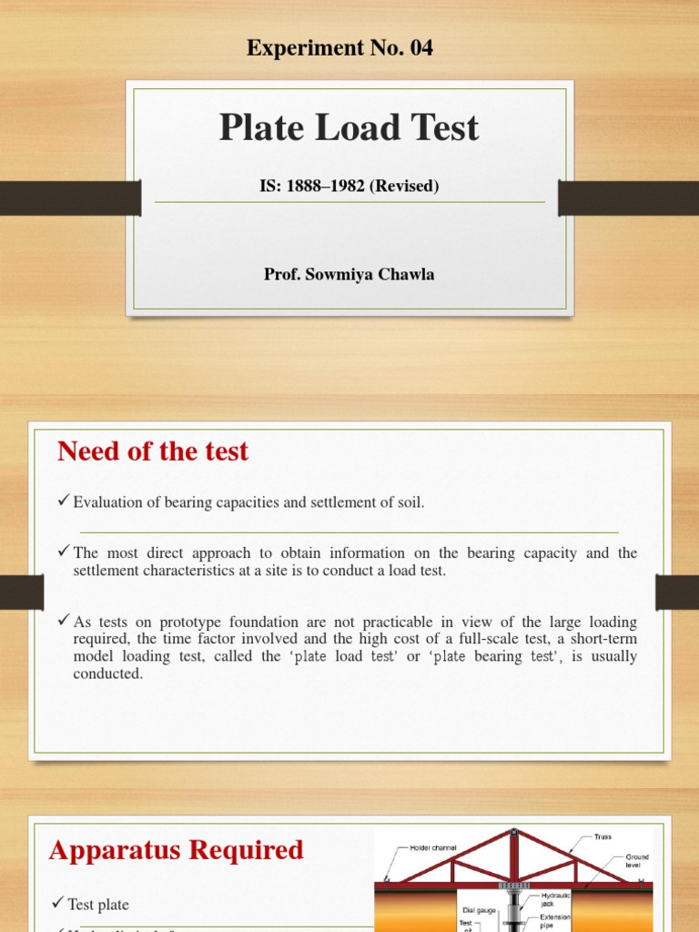Ex. 4. Plate Load Test | PDF | Mechanical Engineering | Applied And ...