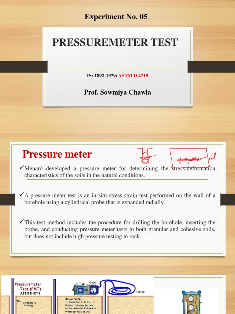 Pressuremeter Test: Experiment No. 05 | PDF | Deformation (Engineering ...