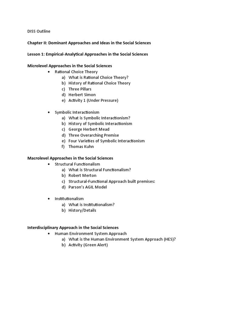 Topic Outline For DISS | PDF | Phenomenology (Philosophy) | Marxism