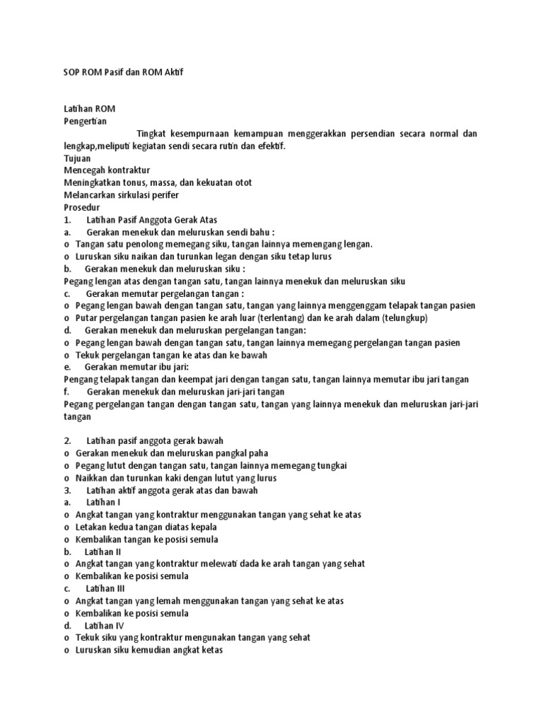 SOP ROM Pasif Dan ROM Aktif | PDF