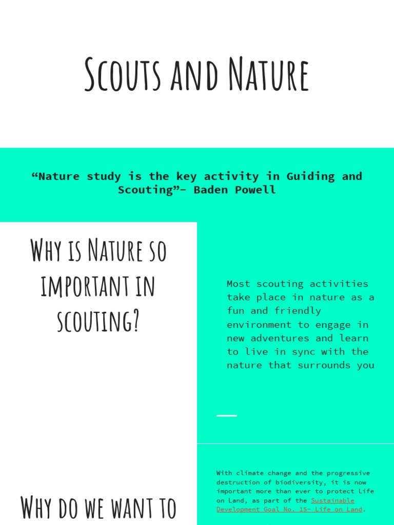 Scouts and Nature: "Nature Study Is The Key Activity in Guiding and ...
