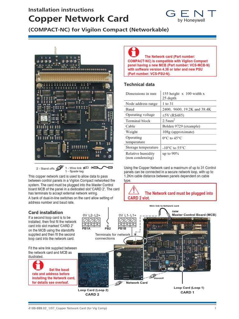 Copper Network Card: Installation Instructions | PDF | Computer Network ...