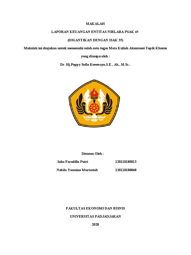Laporan Keuangan Nirlaba: ISAK 35 vs PSAK 45 | PDF | Bisnis