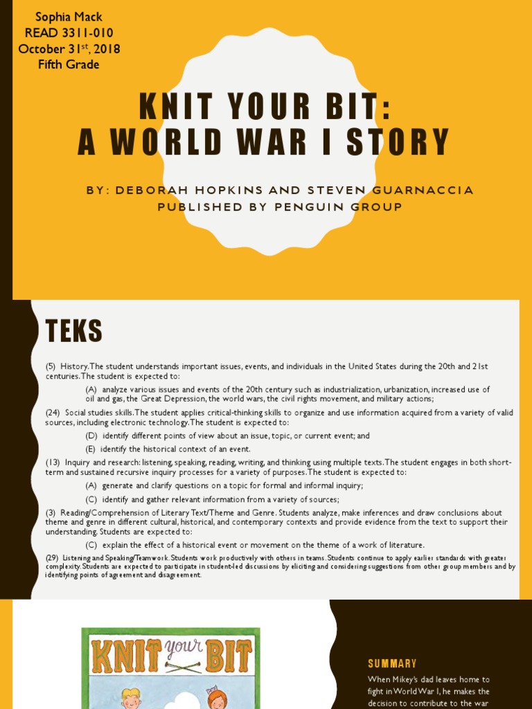 Blooms Literacy Presentation-Knit Your Bit | PDF | Reading ...