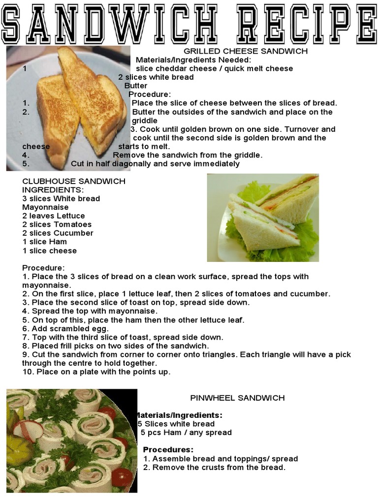 Grilled Cheese Sandwich | PDF | Prepared Foods | Foods