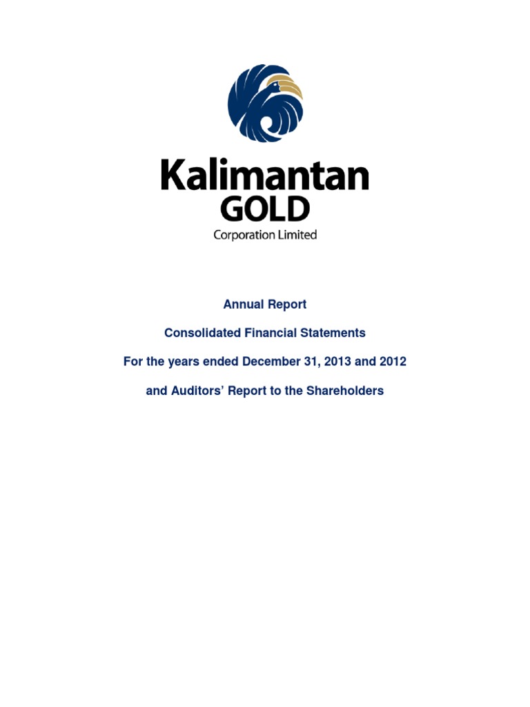 Annual Report Consolidated Financial Statements For The Years Ended