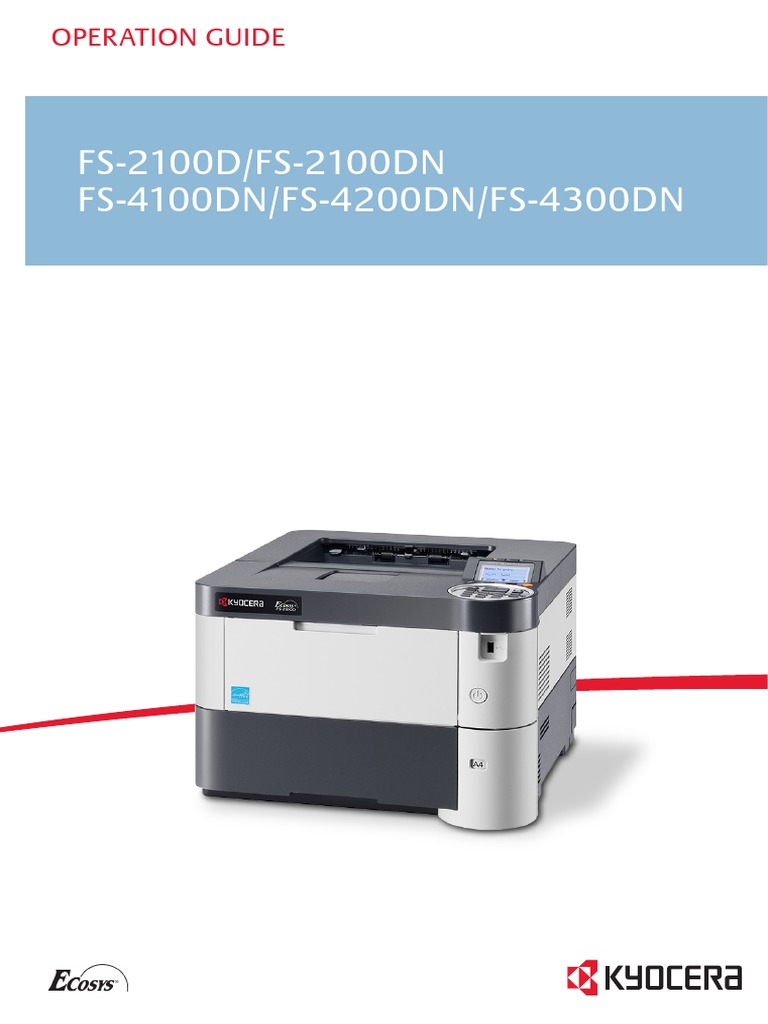 FS-2100D 2100DN 4100DN 4200DN 4300DN Og Eng | PDF | Printer (Computing ...