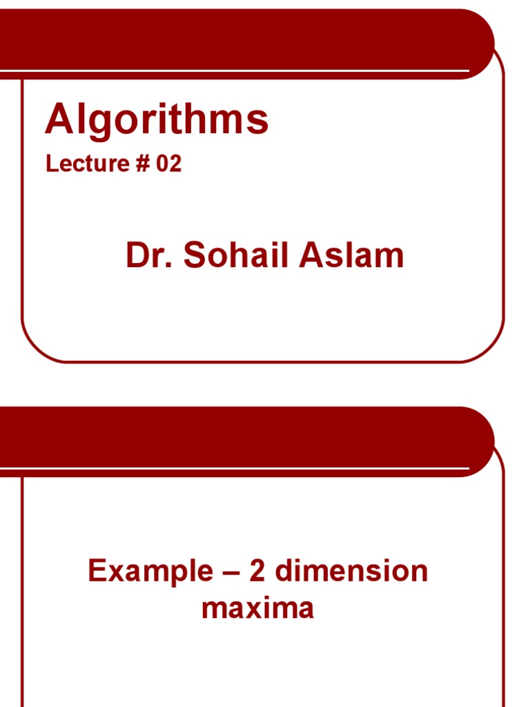Algorithms: Dr. Sohail Aslam | PDF