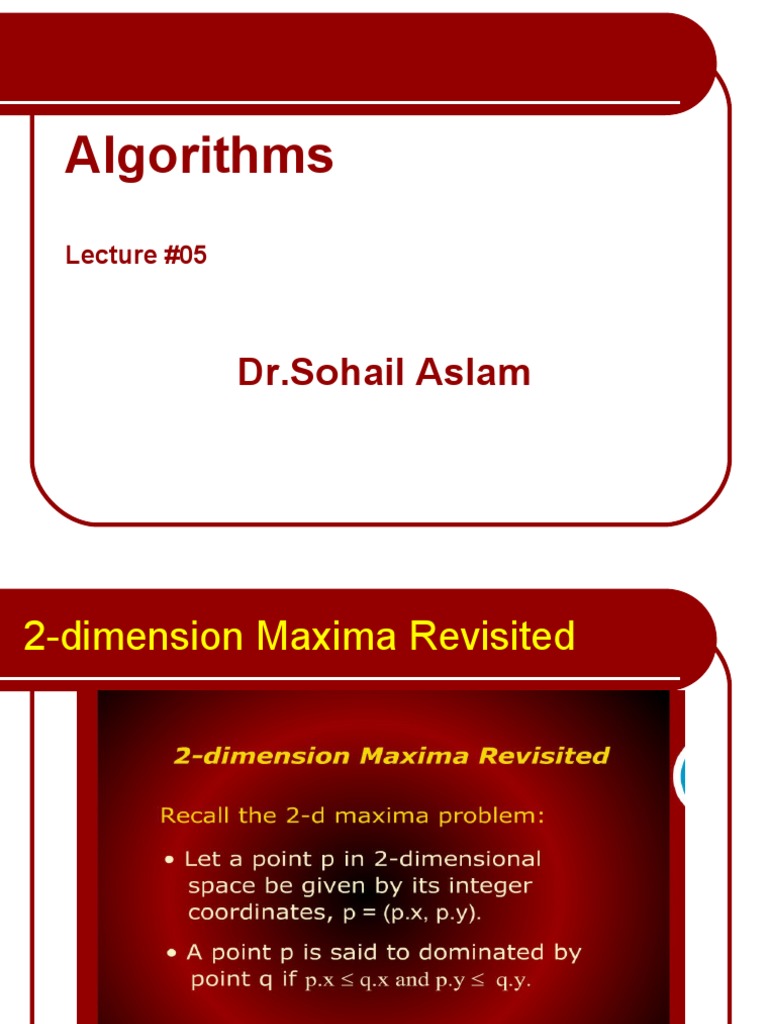 Algorithms: DR - Sohail Aslam | PDF