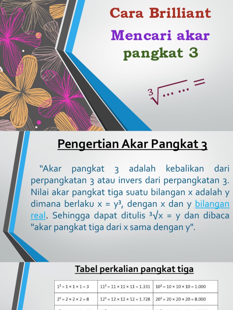 Akar Pangkat 3 PDF | PDF