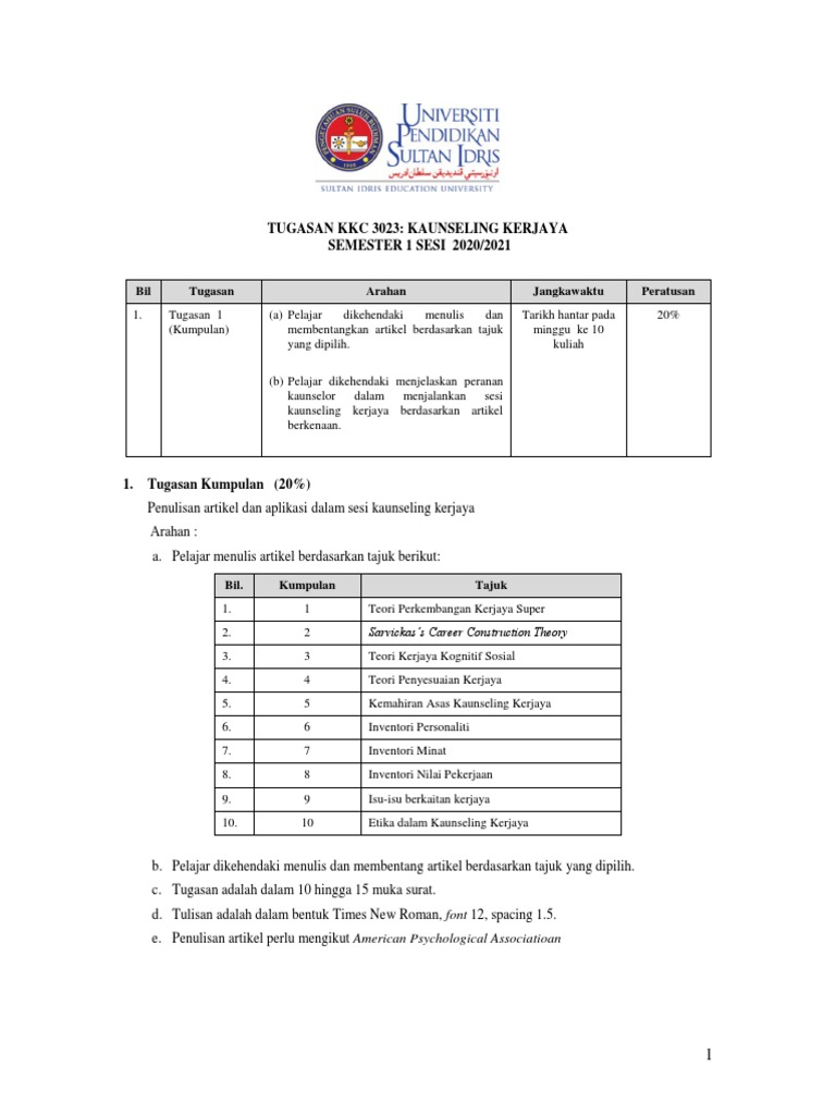 Tugasan Pertama | PDF