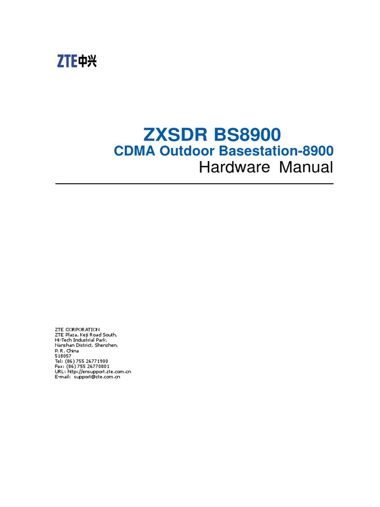 ZXSDR BS8900: Hardware Manual | PDF | Power Supply | License