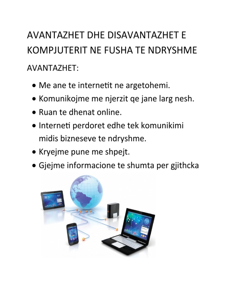 Avantazhet Dhe Disavantazhet | PDF