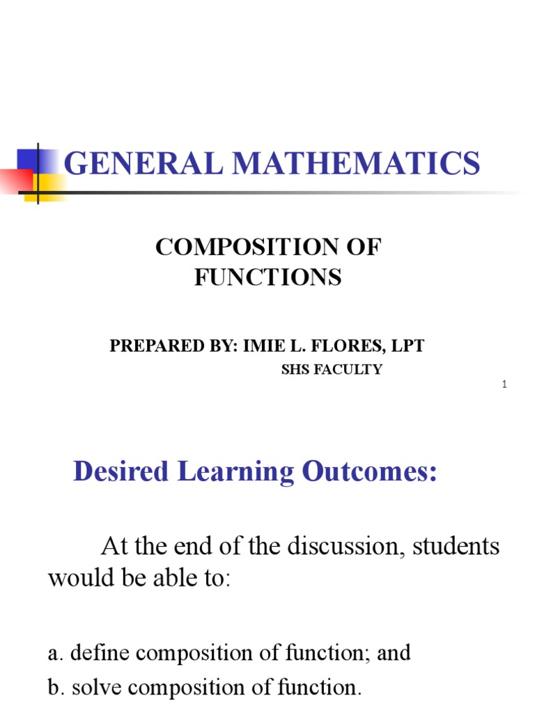 Composition of Functions Guide | PDF | Computers