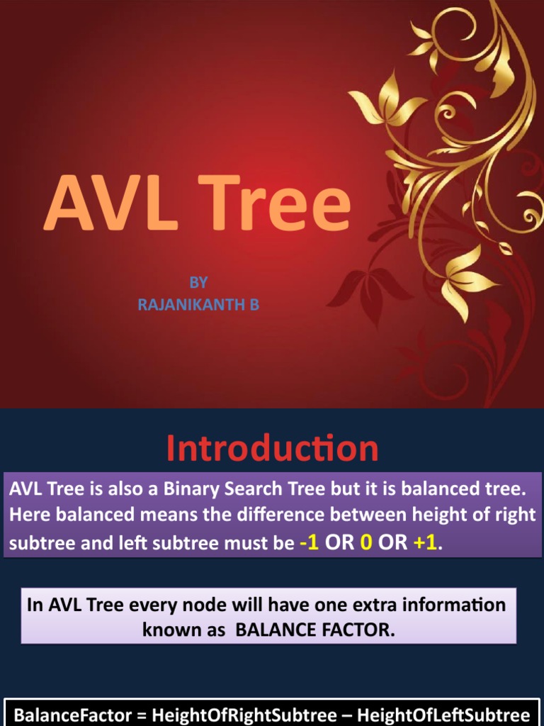 AVL Tree: BY Rajanikanth B | PDF | Algorithms And Data Structures | Theoretical Computer Science