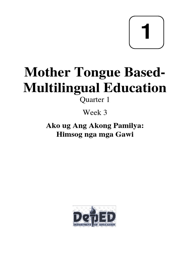 Mtb-Mle Grade One Q1 Module 3 | PDF
