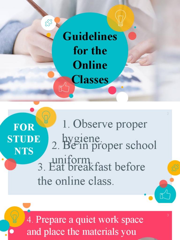 Guidelines For The Online Classes | PDF