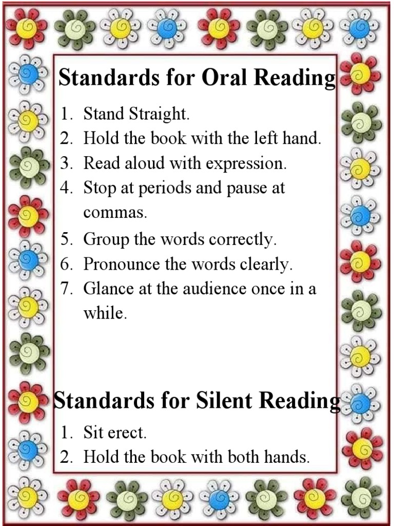 Standards For Oral Reading | PDF