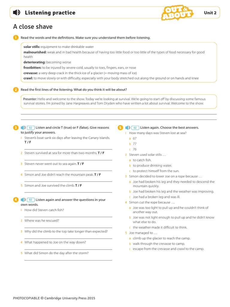 Unit 2 Listening Practice | PDF | Nature