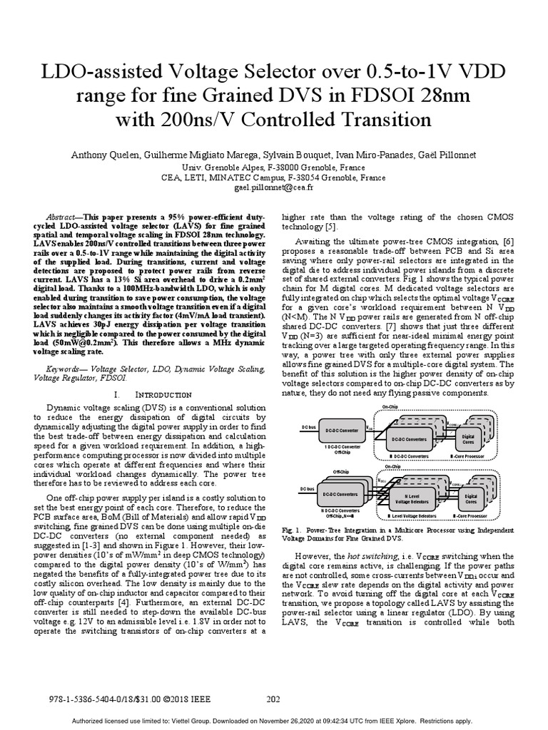LDO-assisted Voltage Selector Over 0.5-To-1v VDD Range For Fine Grained ...
