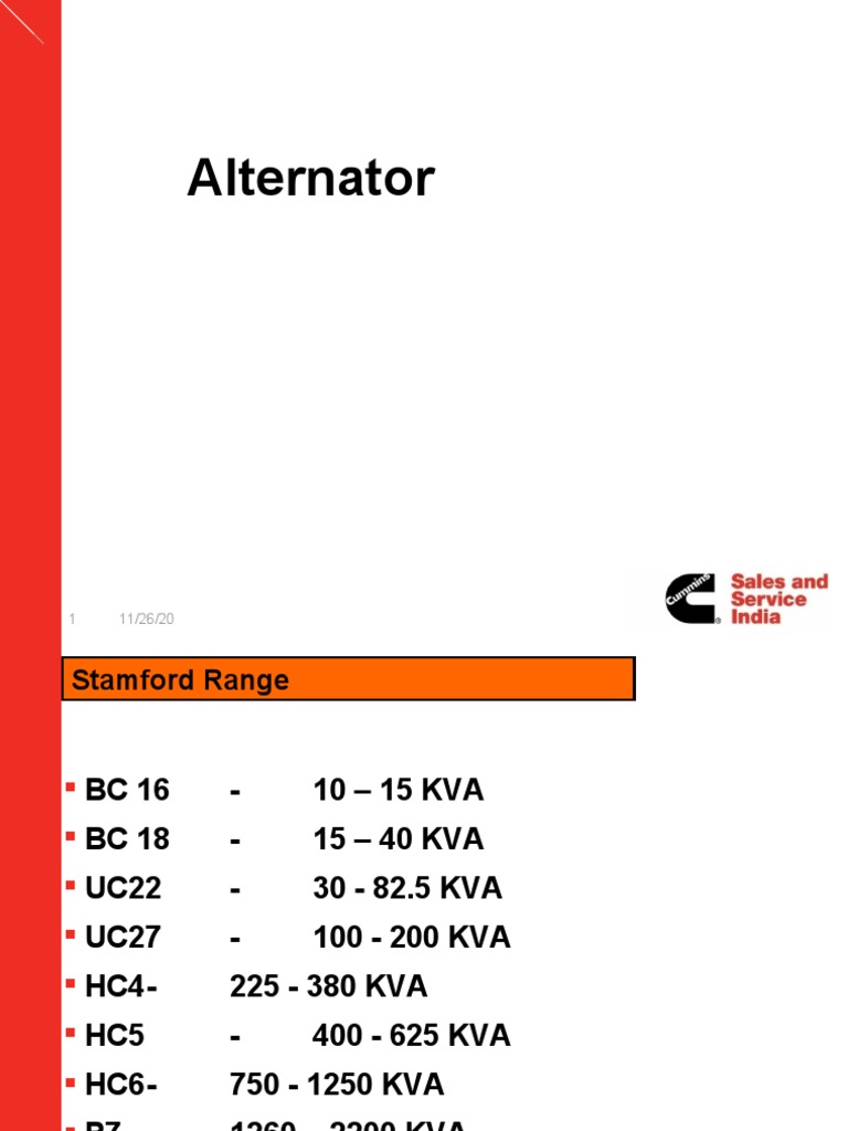 Alternator Presentation Pdf Electric Generator Alternating Current