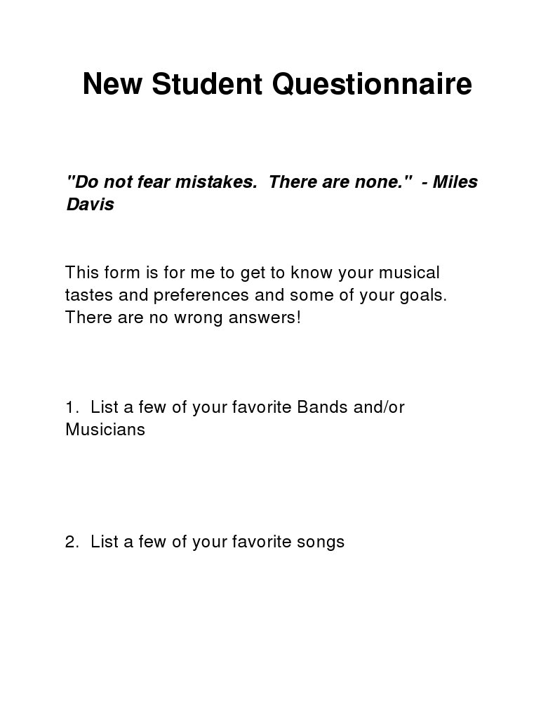 New Student Music Preferences Survey | PDF