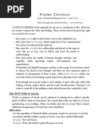 Sound Devices in Poetry Explained | PDF