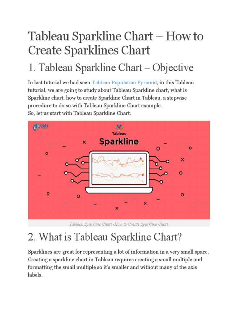 Tableau Sparkline Chart - How To Create Sparklines Chart | PDF | Chart | Computing