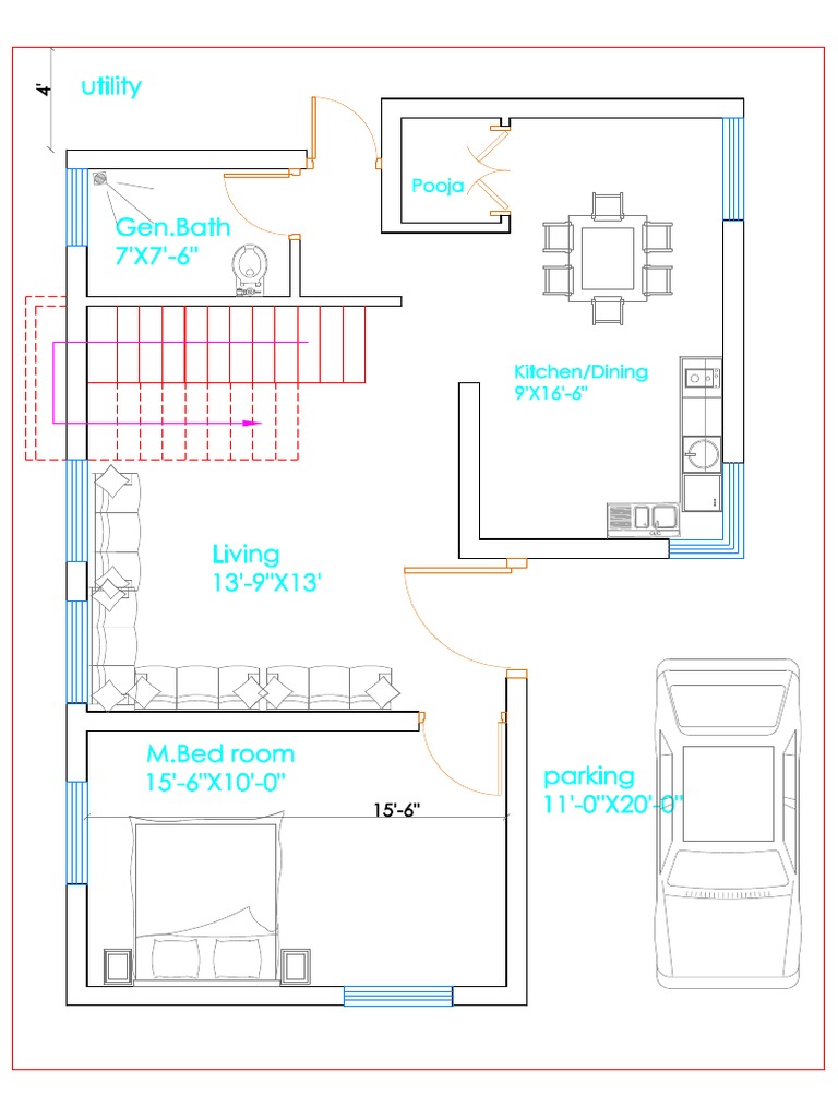 South Facing House Plan PDF | PDF