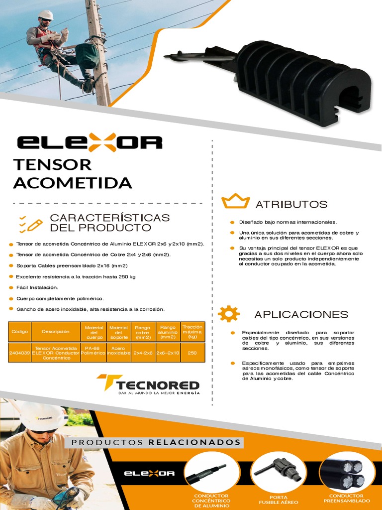 Tensor acometida concentrica aluminio cobre | PDF | Aluminio | Cobre