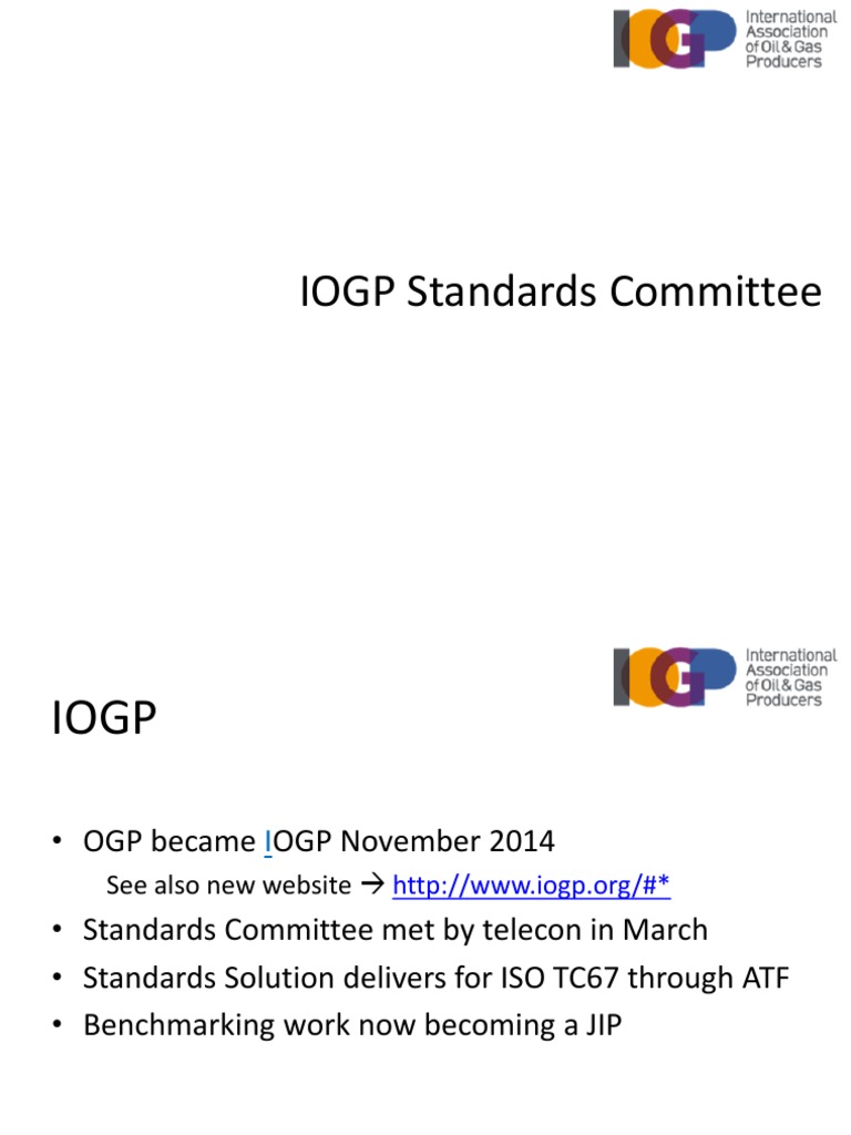 8947 IOGP Standards Committee PDF | PDF | Petroleum Industry | Natural Gas