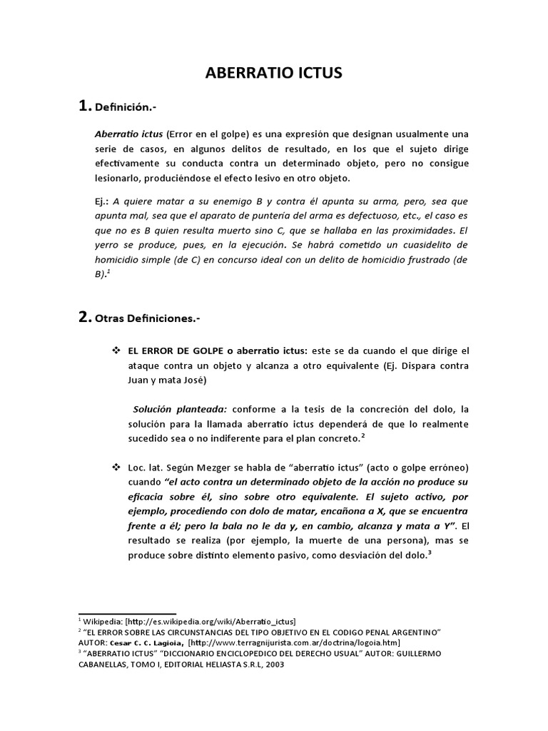 Aberratio Ictus | PDF | Naturaleza