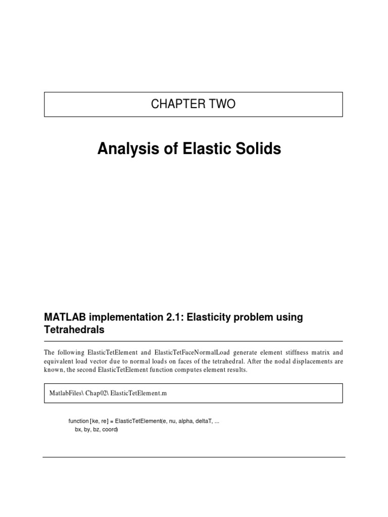 Matlab Chap 02 | PDF | Young's Modulus | Elasticity (Physics)