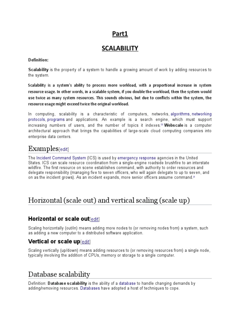 Scalability: Examples | PDF | Scalability | Information Age
