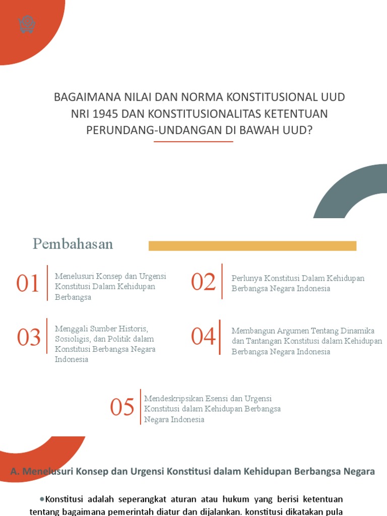 Bagaimana Nilai Dan Norma Konstitusional Uud Nri 1945 Dan Konstitusionalitas Ketentuan Perundang ...