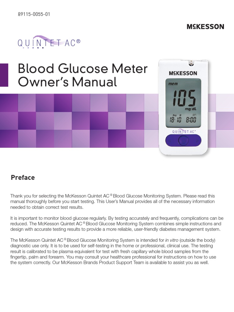Blood Glucose Meter Owner's Manual | PDF | Clinical Medicine | Nature
